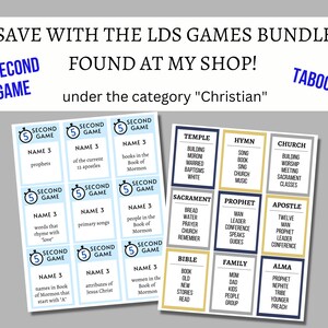 LDS Taboo Game, Printable Latter-day Saint Party Game for Kids, Teens ...