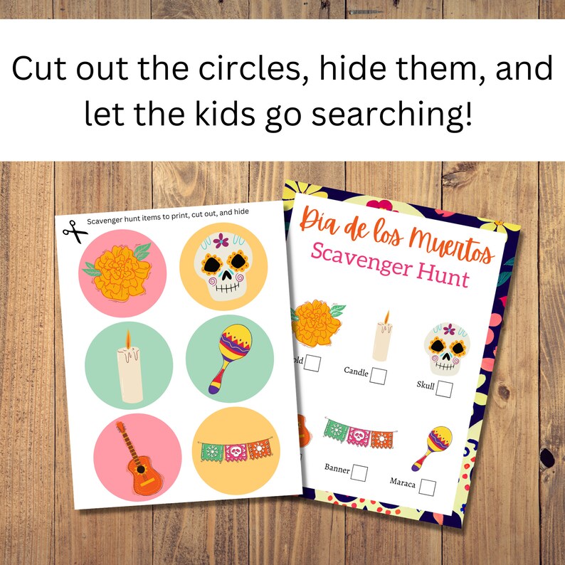 Dia De Los Muertos Scavenger Hunt for Kids, Printable Day of the Dead ...