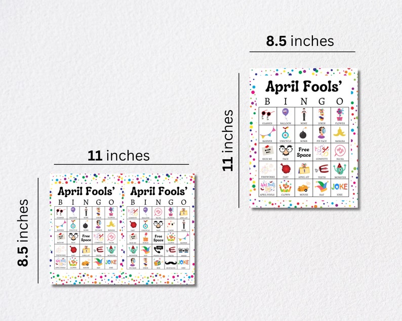 April Fools Day Bingo, Printable April 1st Party Game for Kids, Teens ...