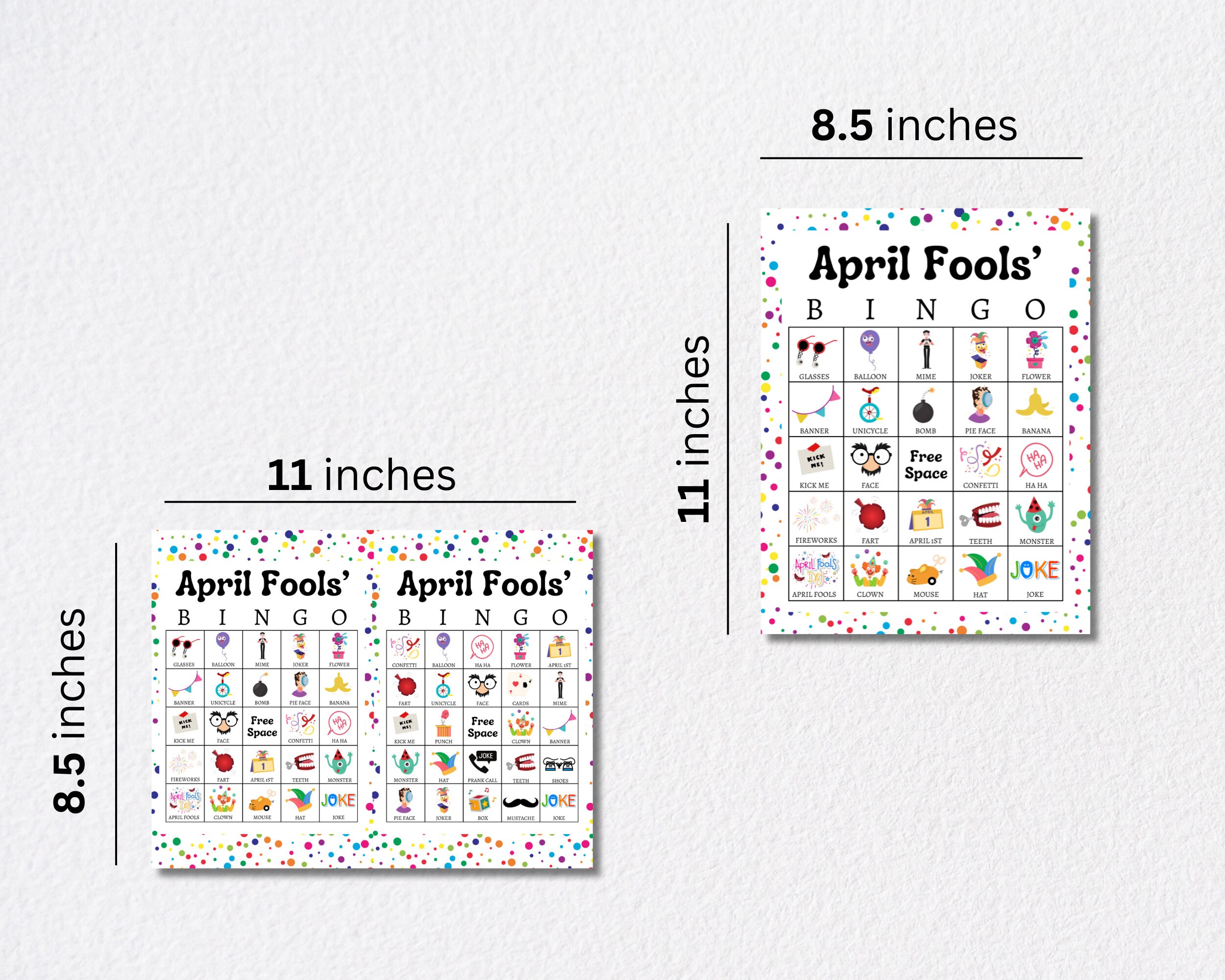 April Fools Day Bingo, Printable April 1st Party Game for Kids, Teens ...