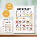 Breakfast Bingo Cards, Printable Brunch Party Game, Includes Full and ...