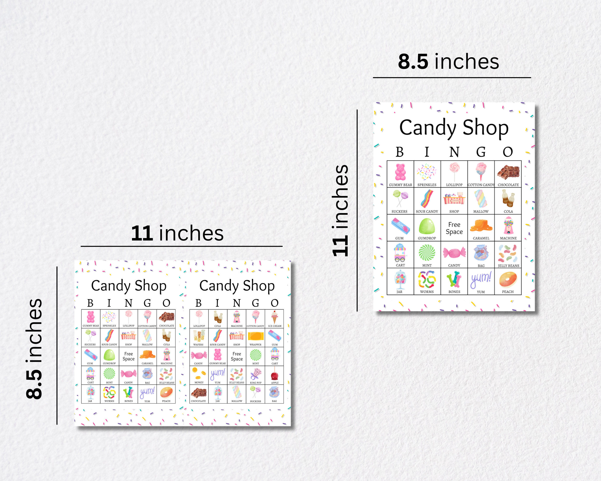 Candy Shop Bingo Cards, Printable Birthday Party Game for Kids ...