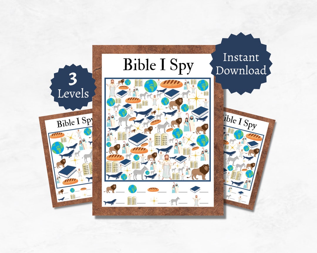 Bible I Spy, Printable Bible Game for Kids, Christian Search and Find ...