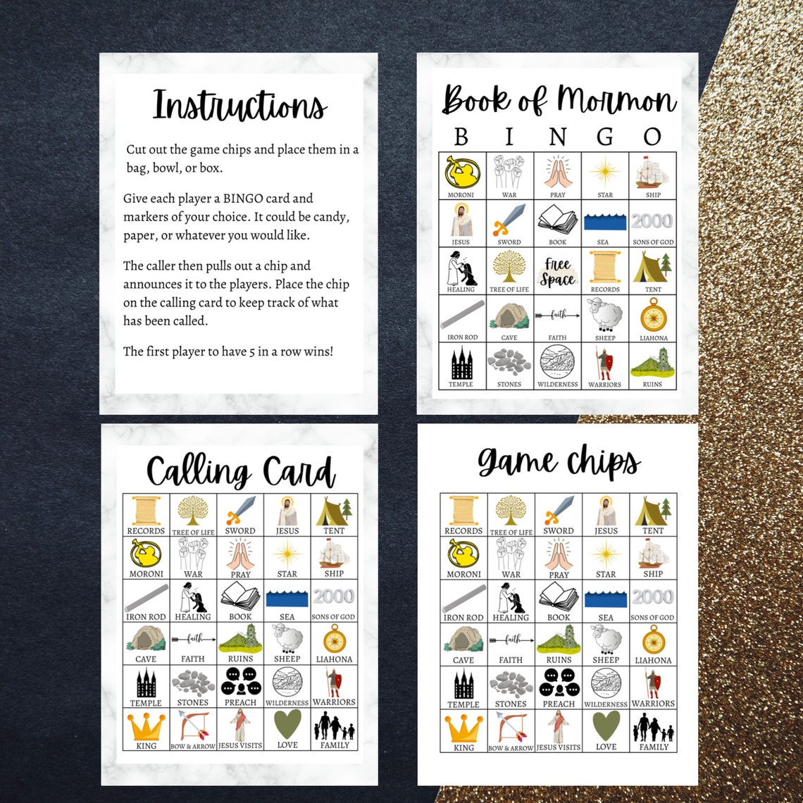 Book of Mormon Bingo, LDS Bingo, Book of Mormon Game for Kids - Etsy