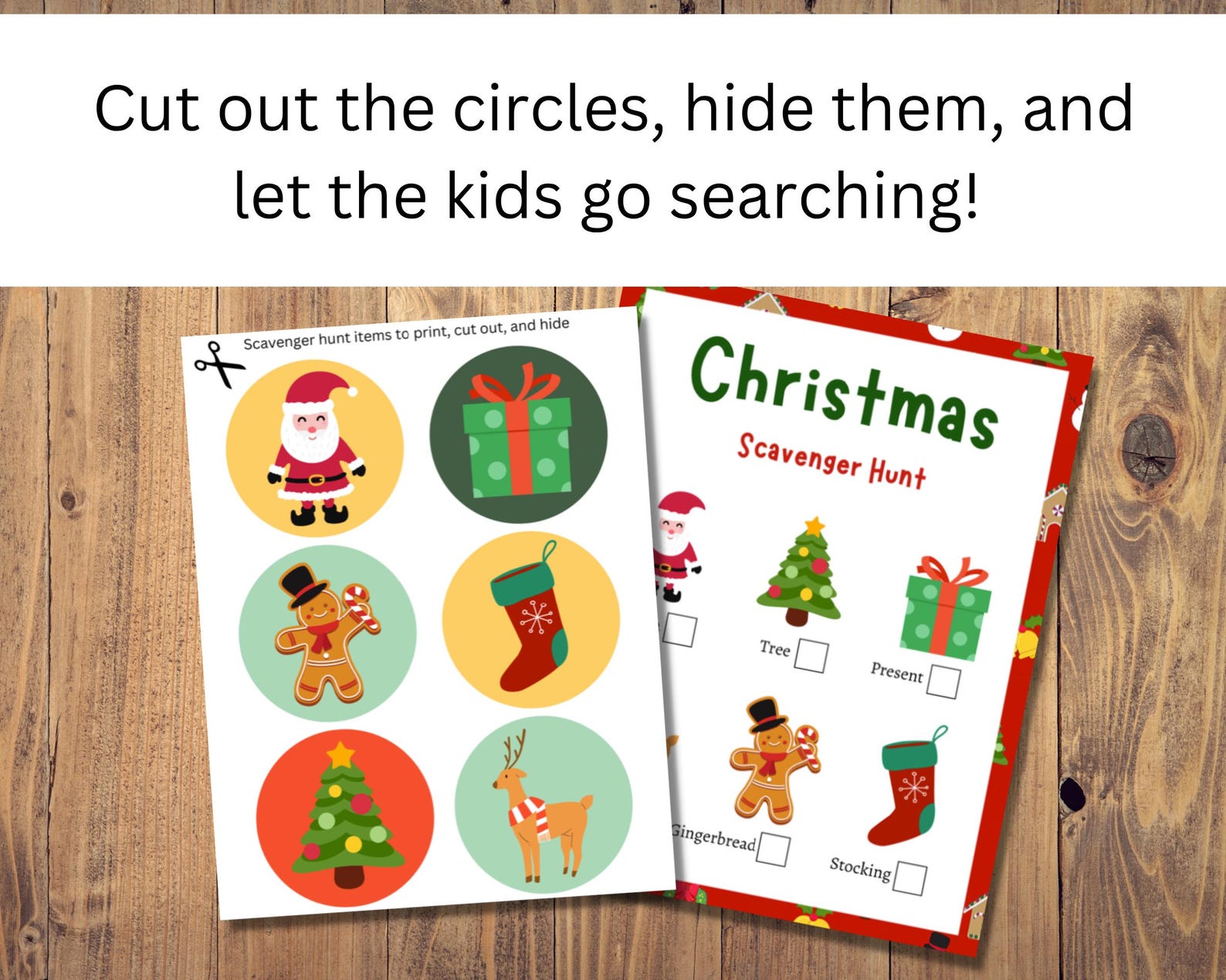 Christmas Scavenger Hunt for Kids, Printable Holiday Party Game for ...