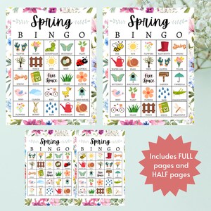 Spring Bingo Spring Activities Printable Easter Games - Etsy
