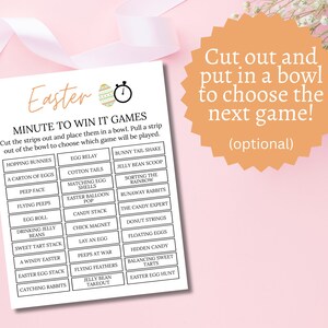 Easter Minute to Win It Bundle, Printable Easter Party Game for Kids ...