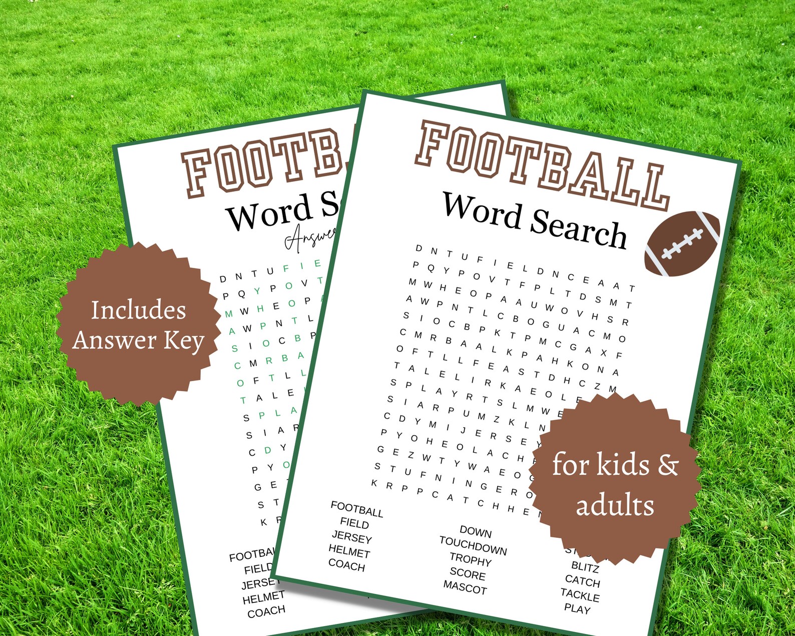 Football Word Search, Football Party Game, Printable Football Games - Etsy