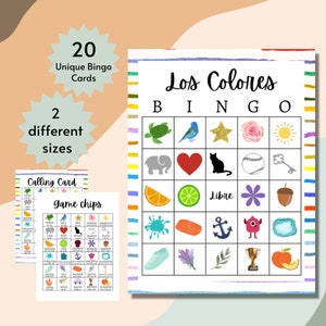 Spanish Colors Bingo Game: Kids Learning Activity (digital Download) - Etsy