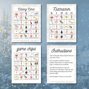 Nutcracker Bingo, Nutcracker Party Game, Christmas Bingo Cards ...