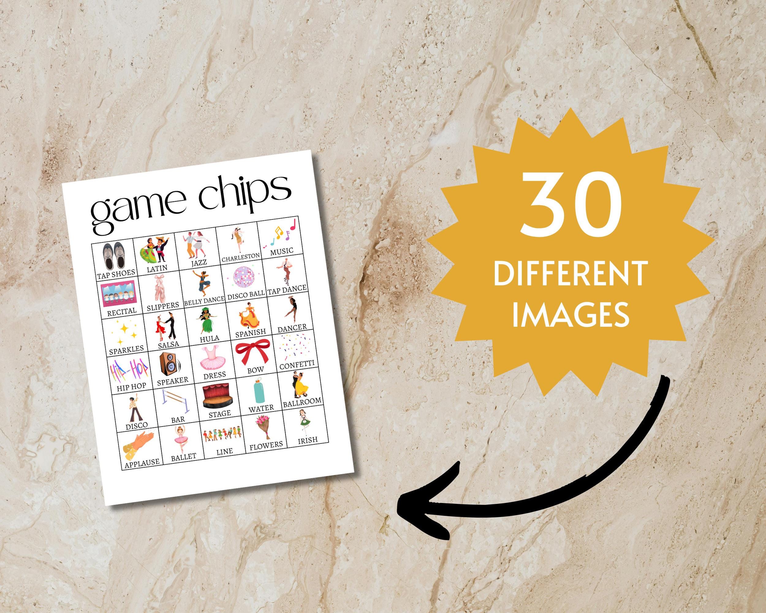Dance Bingo Cards, Printable Dancer Party Game for Kids, Teens, and ...