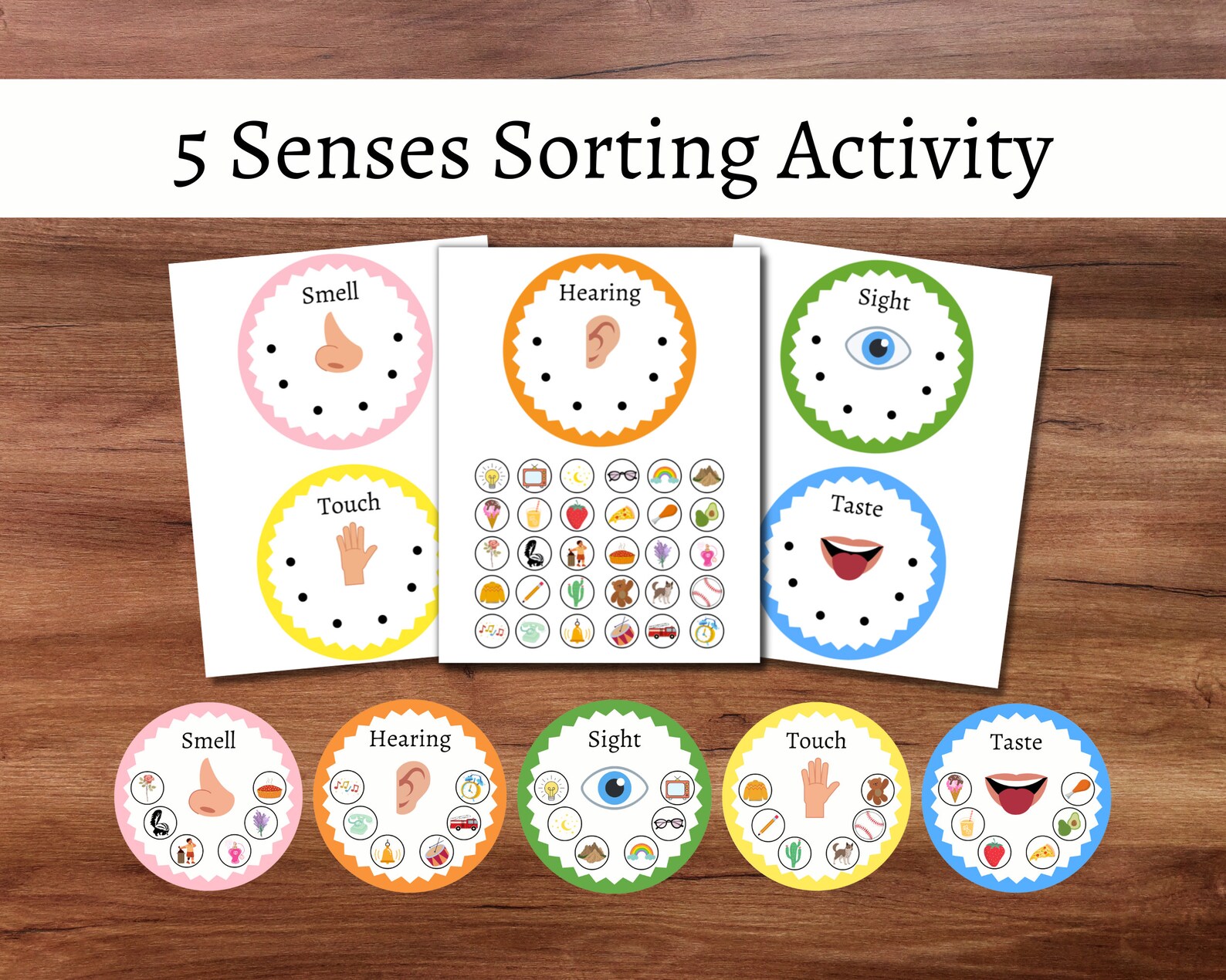Five Senses Sorting Activity, 5 Senses Learning Game for Kids ...
