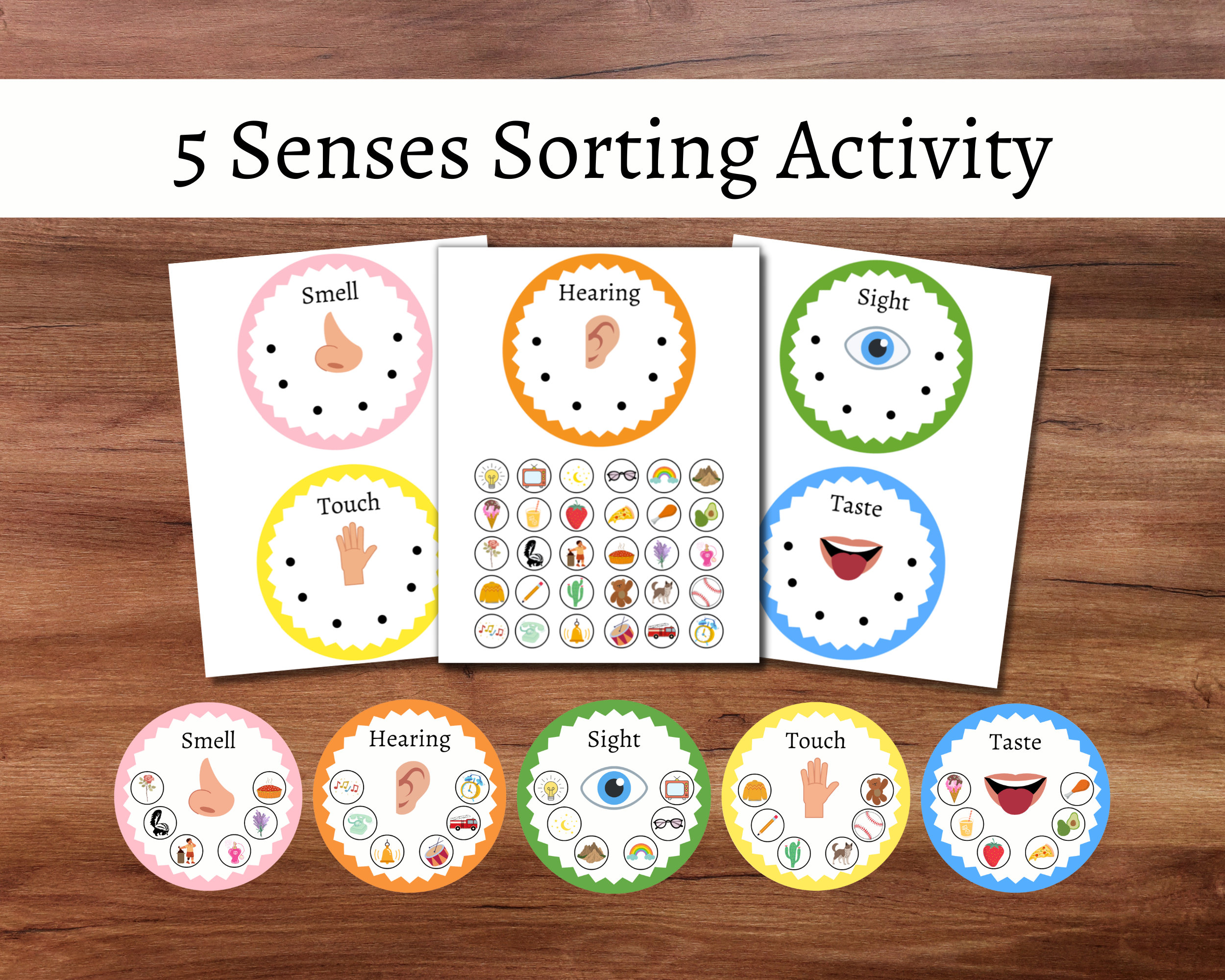 Five Senses Sorting Activity, 5 Senses Learning Game for Kids ...