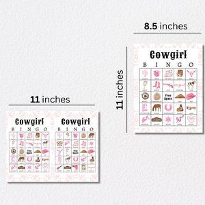 Cowgirl Bingo Cards, Pink Wild West Party Game, Printable Cowgirl ...