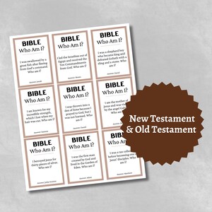 Bible Who Am I Trivia Cards, Printable Christian Party Game for Kids ...