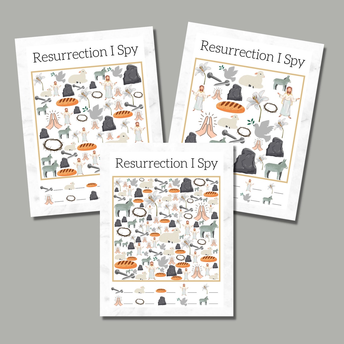 Resurrection I Spy Game, Printable Easter Activity, Resurrection Games ...