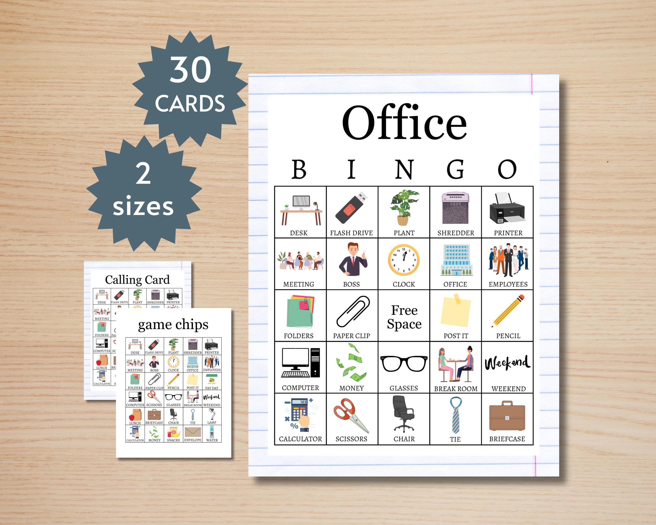 Office Bingo Cards, Printable Office Party Game for All Ages - Etsy