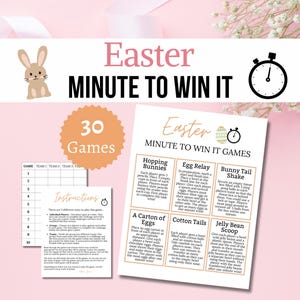 Easter Minute to Win It Bundle, Printable Easter Party Game for Kids ...