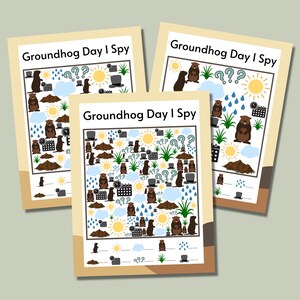Groundhog Day I Spy Game, Printable Groundhog Activity for Kids - Etsy