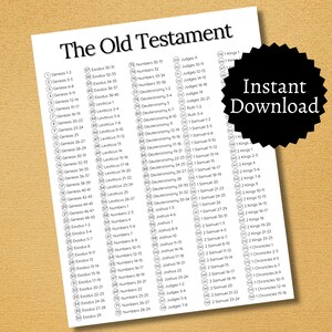 365 Days Old Testament Reading Chart, One Year Bible Reading Tracker ...