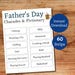 Father's Day Charades, Printable Pictionary Game for Kids, Teens, and ...