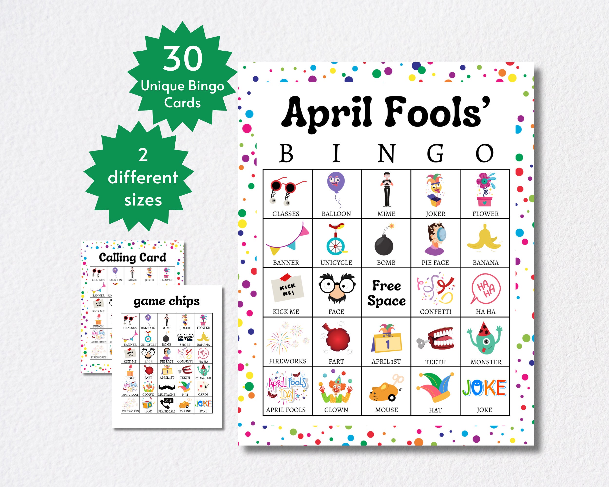 April Fools Day Bingo, Printable April 1st Party Game for Kids, Teens ...