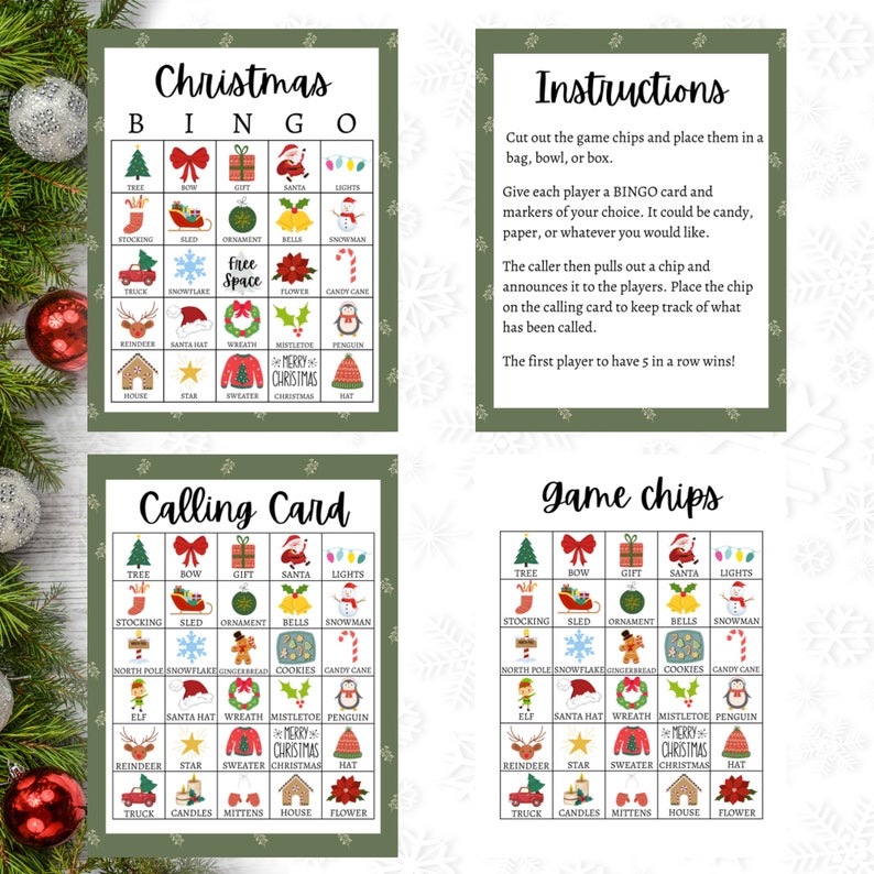 Christmas Games Bundle, Printable Holiday Bingo and I Spy Pages for ...