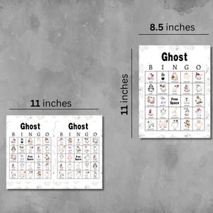 Ghost Bingo Cards, Halloween Party Game for Kids, Teens, and Adults, Printable Spooky Activity ...
