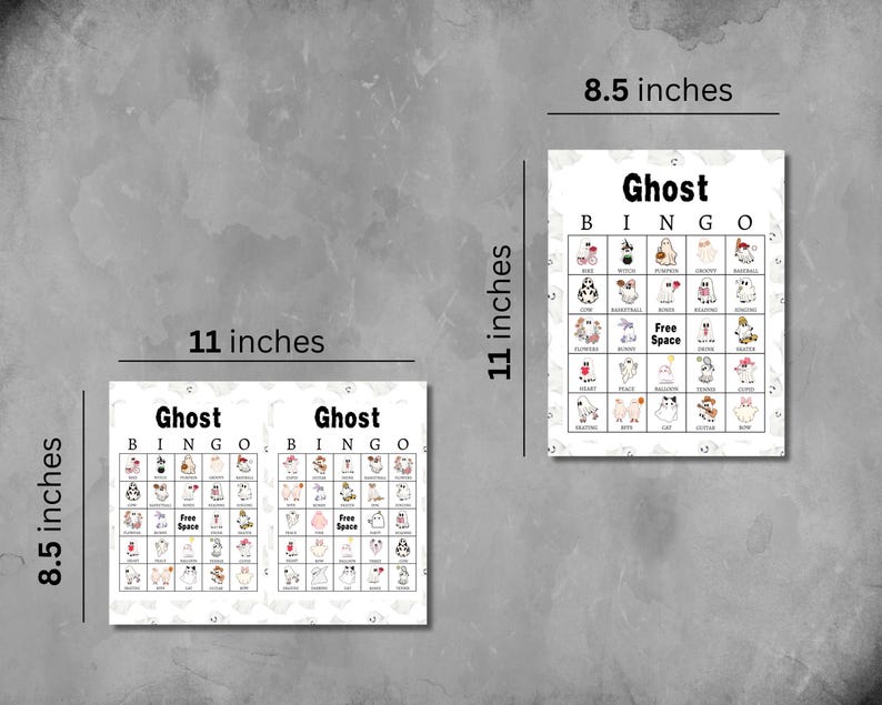 Ghost Bingo Cards, Halloween Party Game for Kids, Teens, and Adults ...