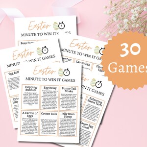 Easter Minute to Win It Bundle, Printable Easter Party Game for Kids ...