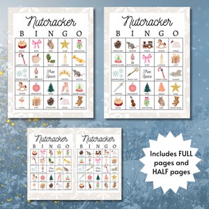 Nutcracker Bingo, Nutcracker Party Game, Christmas Bingo Cards ...
