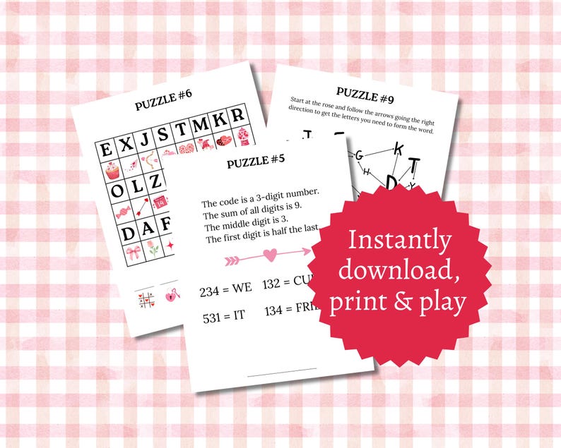 Valentine's Day Escape Room for Kids, Printable Puzzle Activity ...