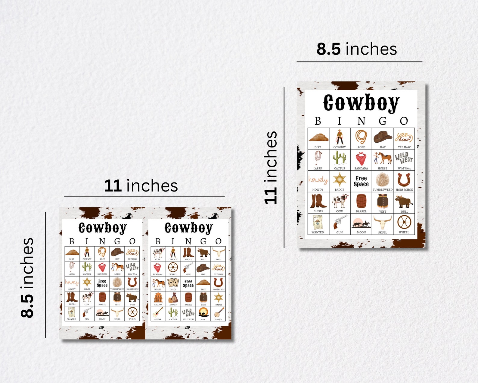 Cowboy Bingo Cards, Printable Wild West Party Game for Kids, Teens, and ...