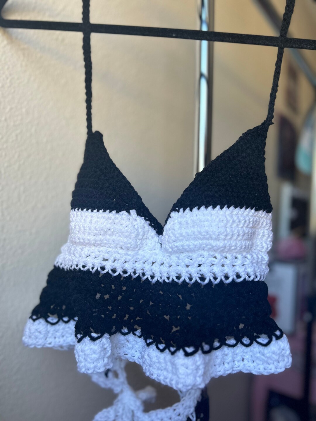 CUSTOM HALTERS Crochet 2 Colors - Etsy