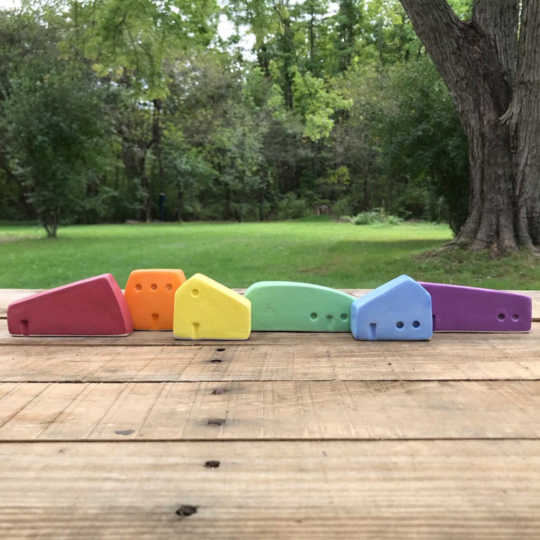 Ceramic Rainbow Pride Houses - Etsy