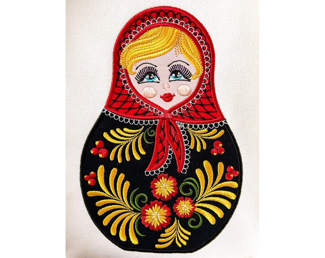 Matryoshka Applique Machine Embroidery File - Etsy