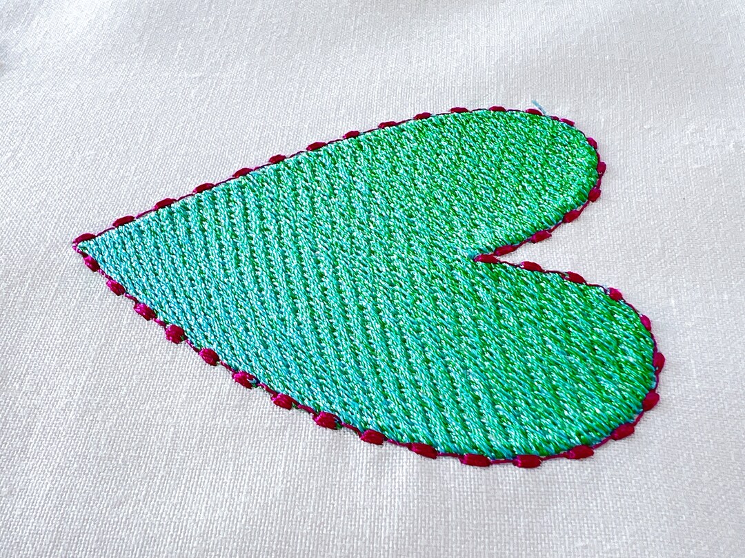 Iridescent Two-color Blended Heart Digital Embroidery File - Etsy