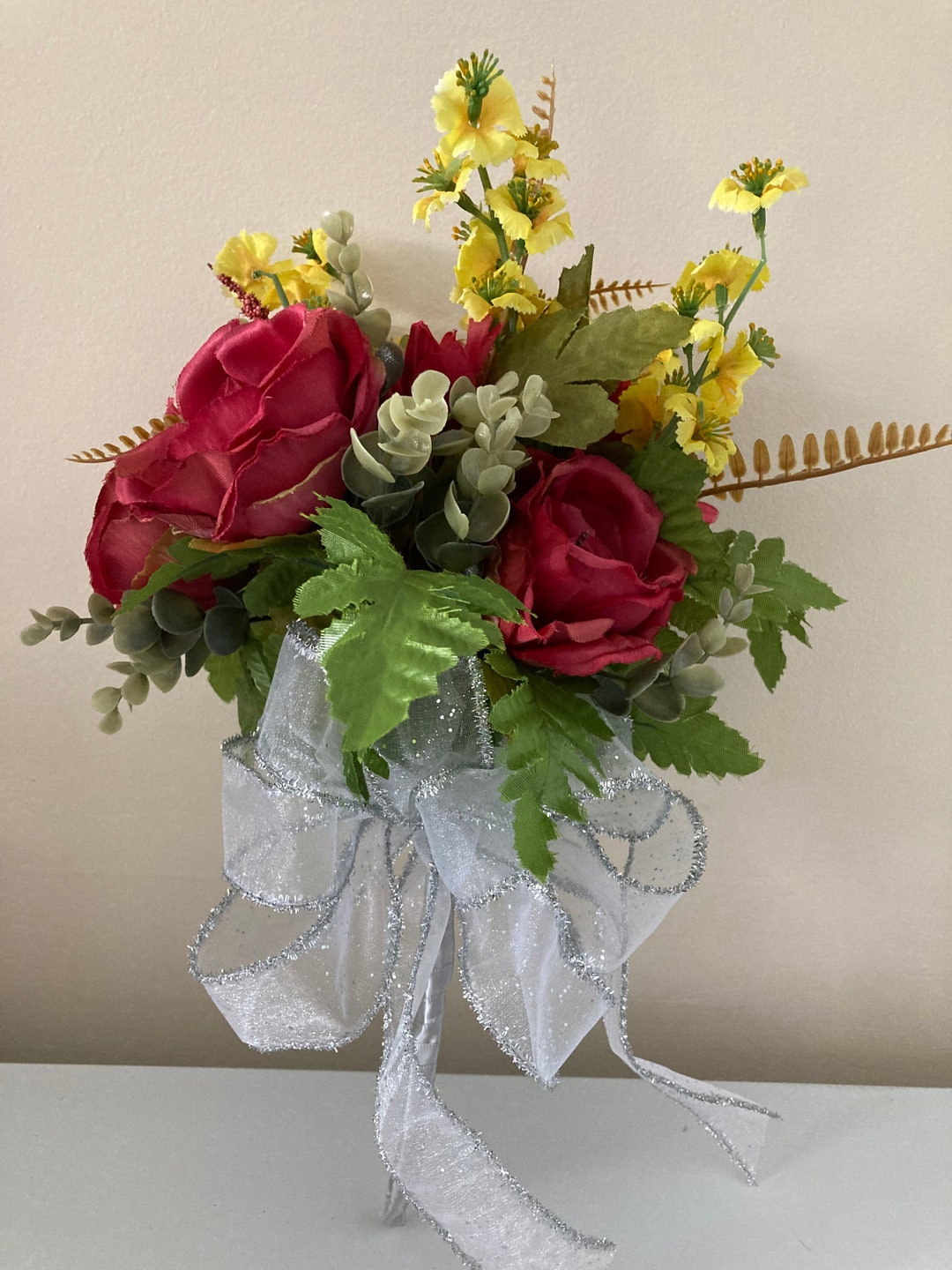 Mausoleum Memorial Floral Bouquet - Etsy