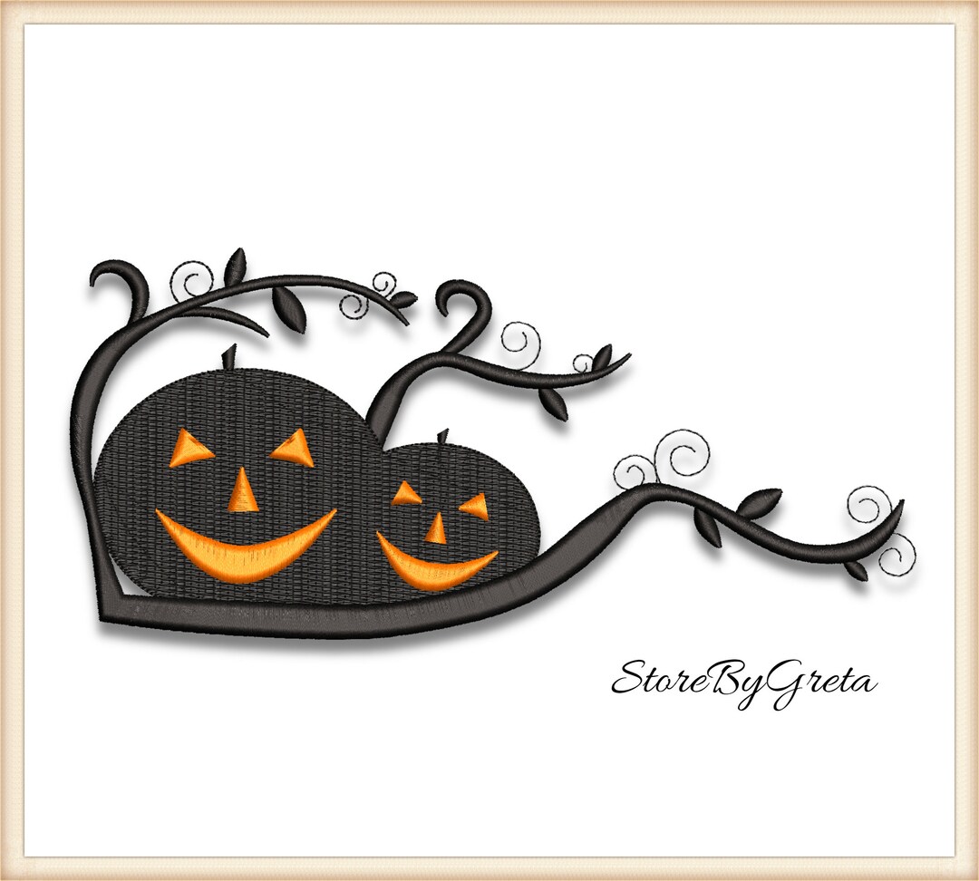 Halloween Embroidery Machine Designs Happy Pumpkins Pes Instant Digital ...