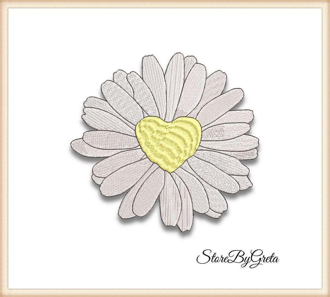 Daisy Embroidery Machine Designs Flowers Pes Pattern - Etsy