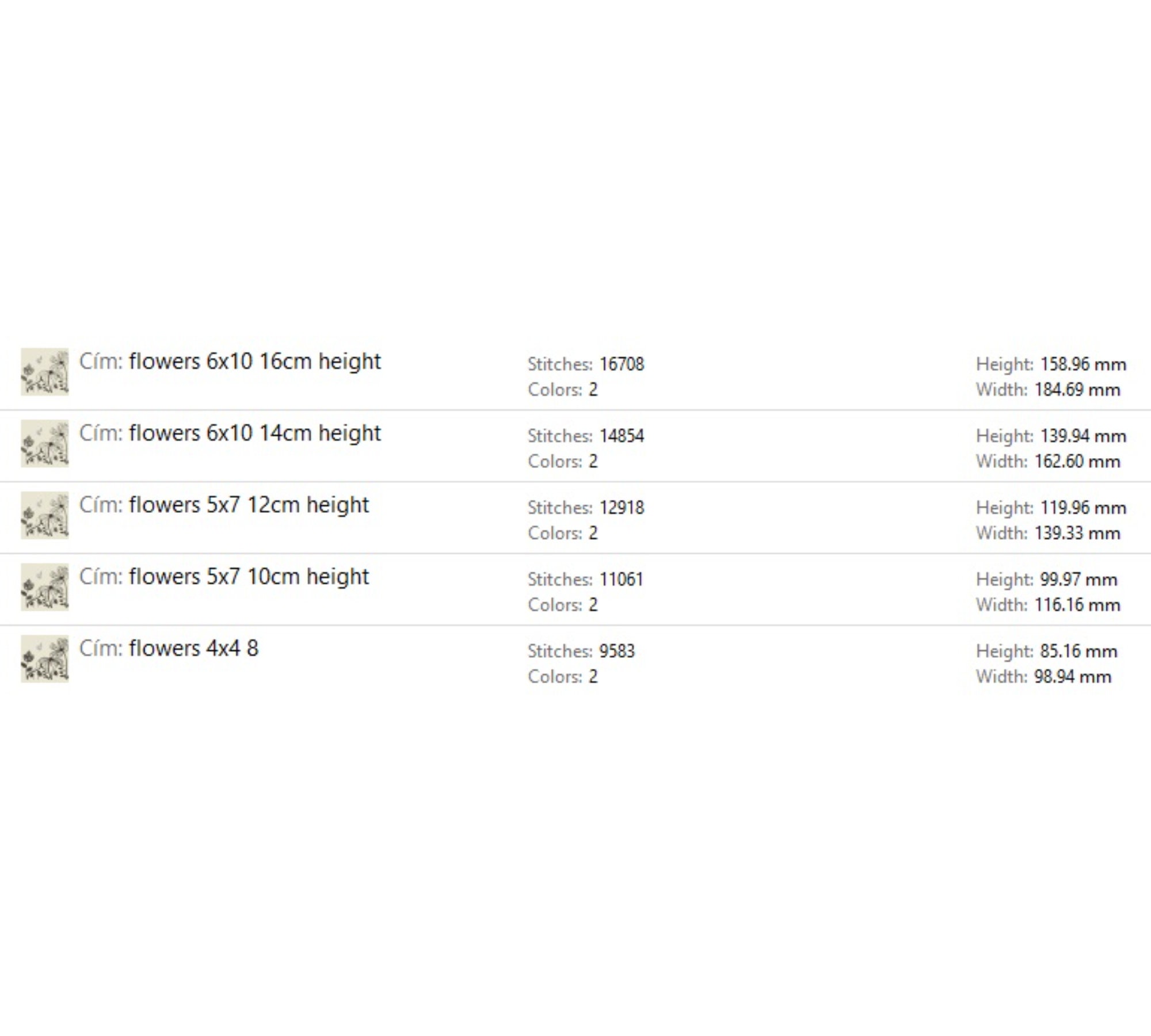 Flower Embroidery Design Pes Machine Pattern Field Meadow - Etsy
