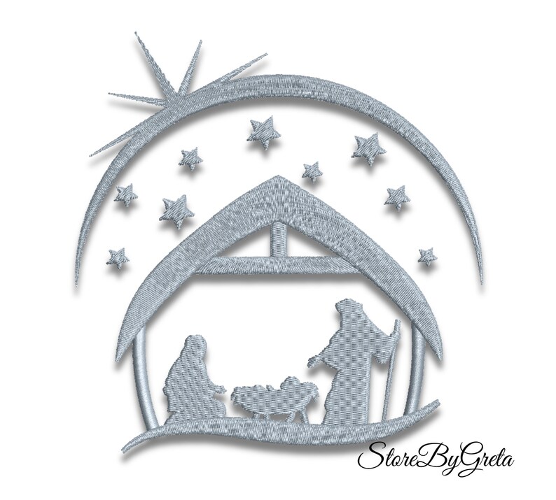 Christmas Nativity Embroidery Machine Pe Designs Pes Instant Digital ...