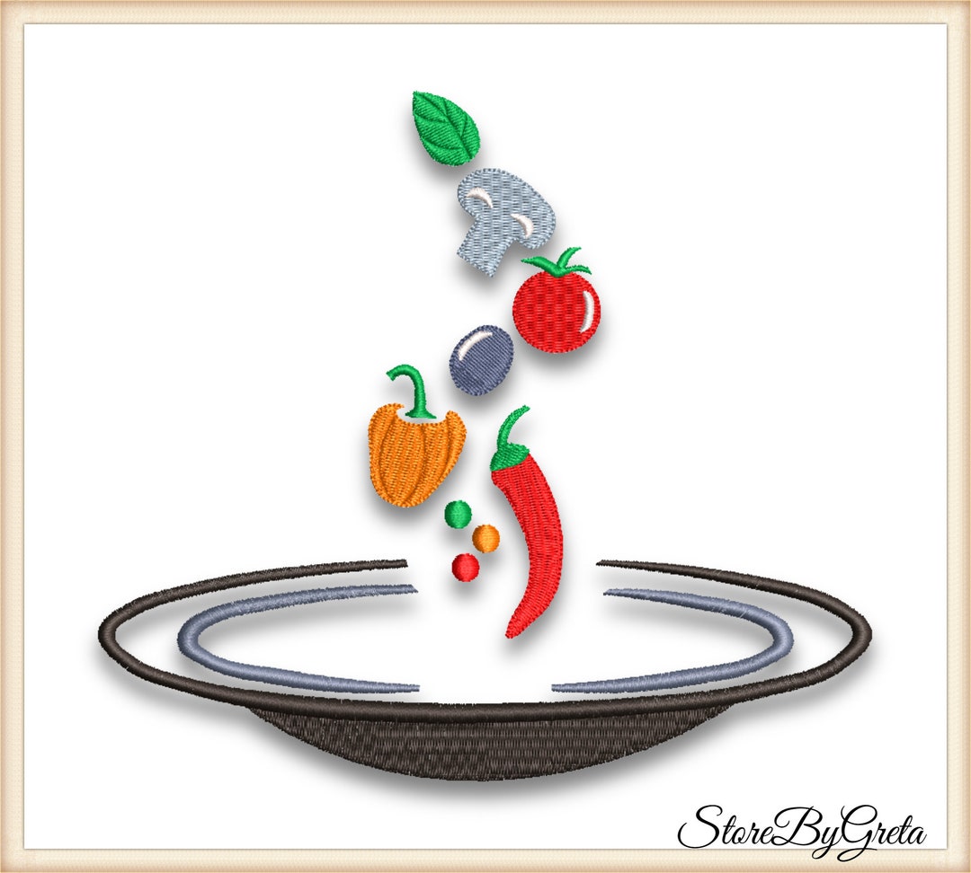 Kitchen Embroidery Pe Designs Pes Machine Pes Instant Digital Download ...