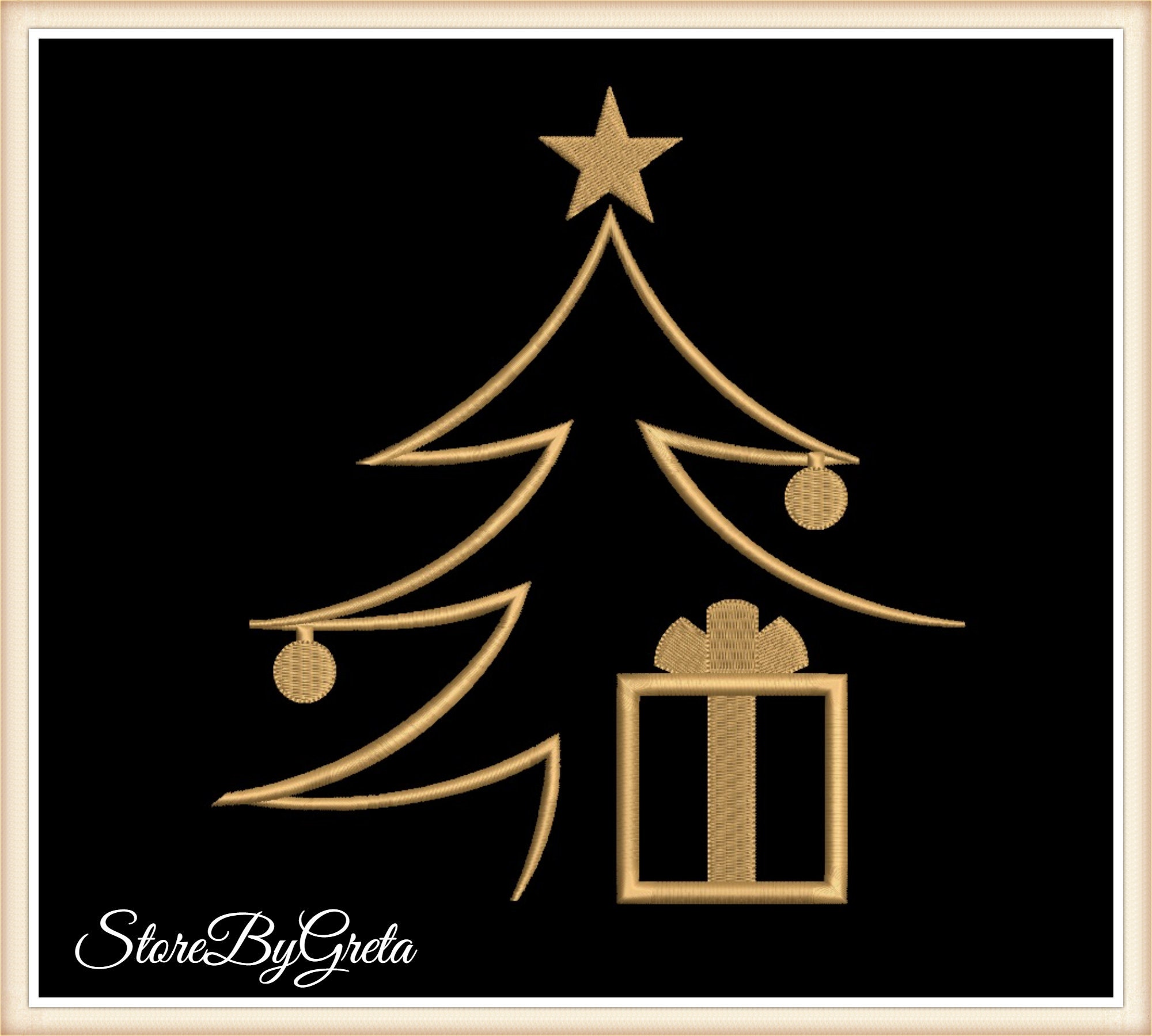 Christmas Embroidery Machine Design Tree Pes Instant Digital | Etsy