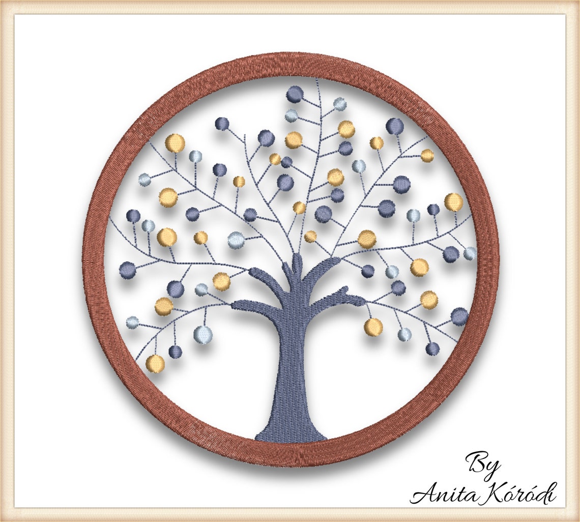 Tree of Life Embroidery Machine Designs Modern Pes Instant - Etsy