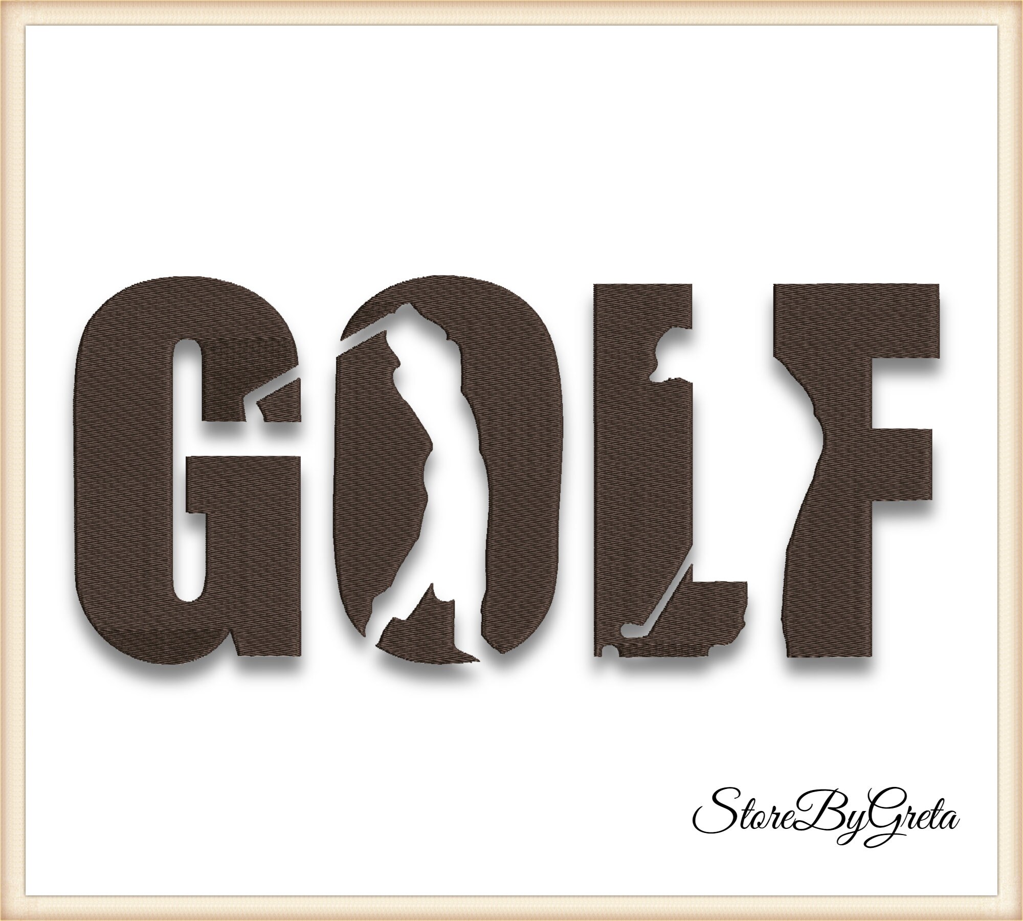 Golf Embroidery Pe Designs Pes Instant Digital Download - Etsy