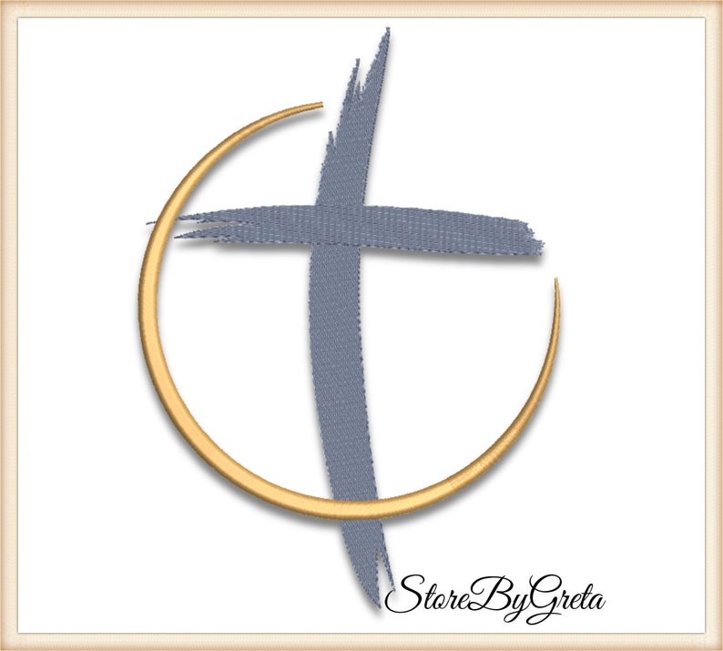 Embroidery Machine Pe Design Christian Cross Pes Church Logo - Etsy