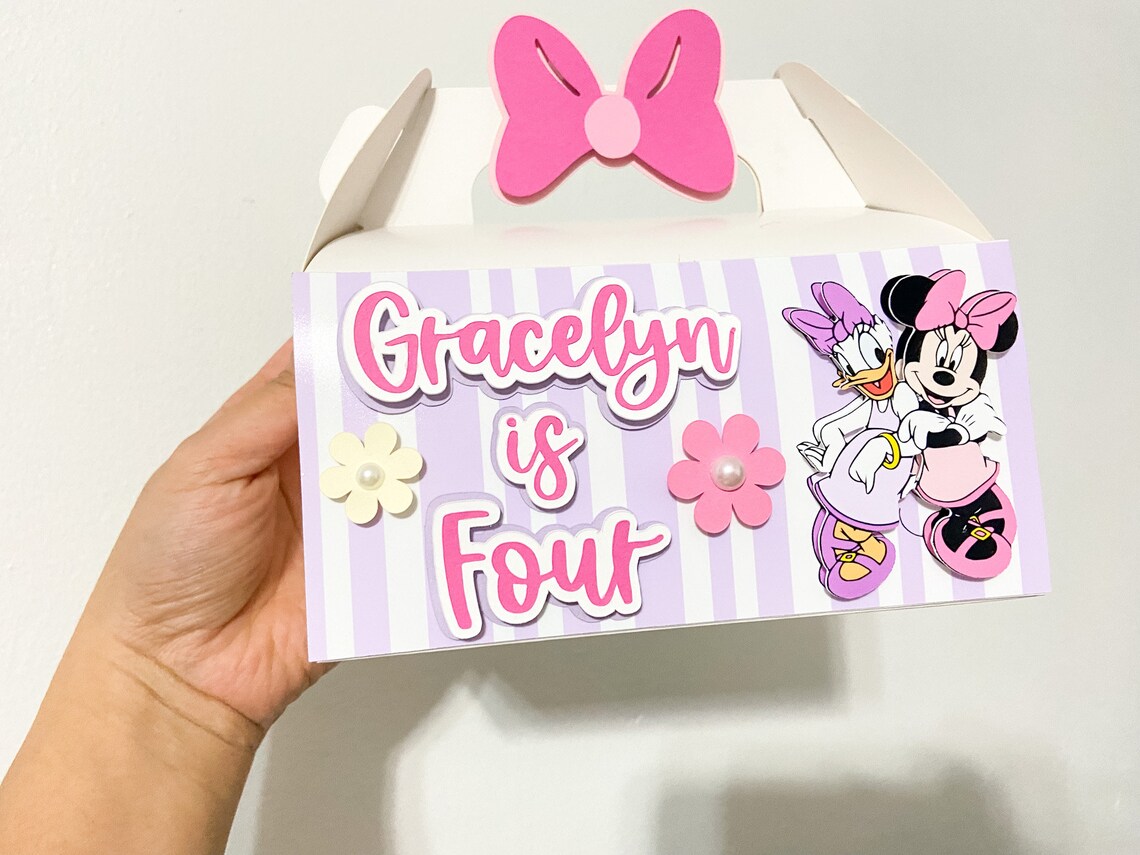 Minnie Mouse Favor Box Personalized Gable Box Party | Etsy