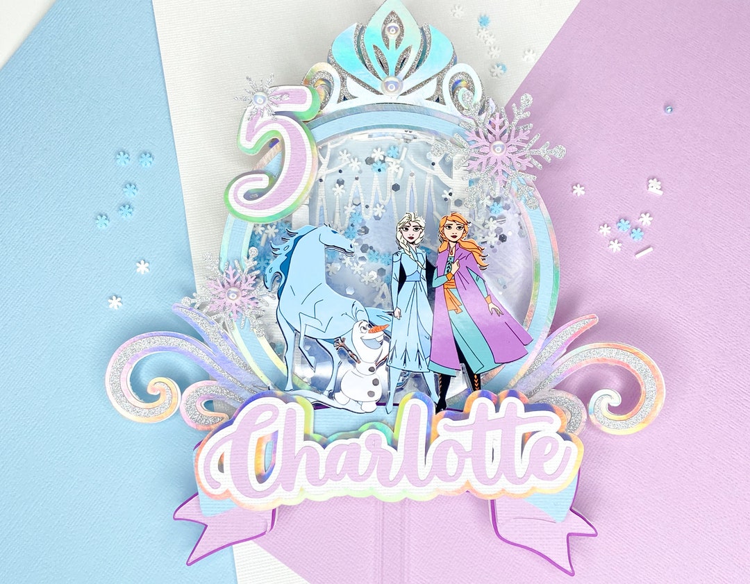Frozen Shaker Cake Topper: Personalized Anna & Elsa Party Decor - Etsy