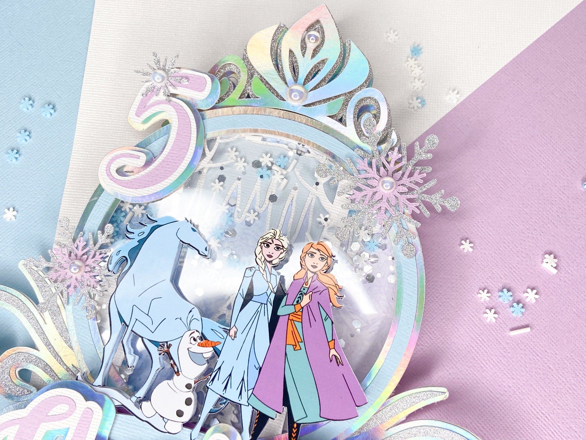 Frozen Inspired Cake Topper Anna and Elsa Party Frozen - Etsy